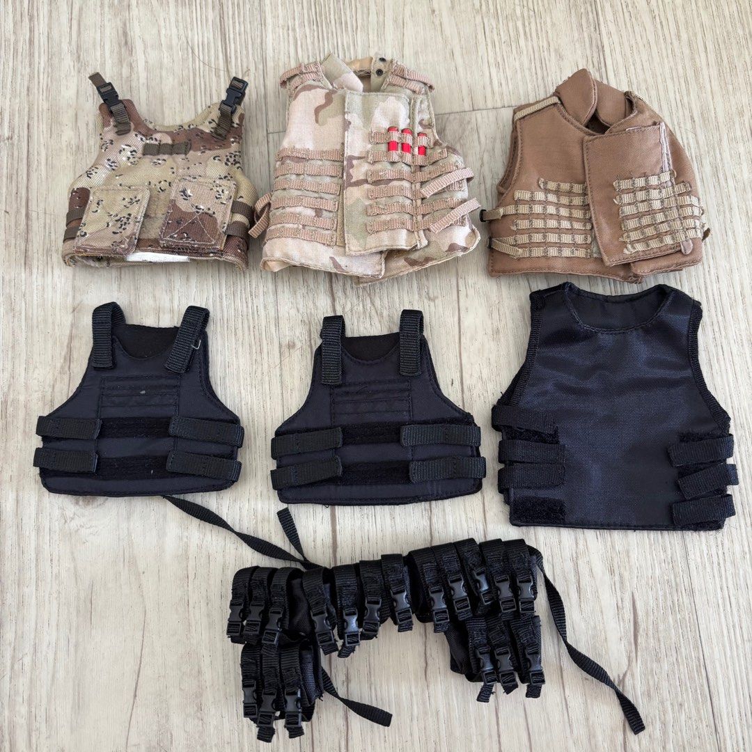 1/6 Scale 12 Inch Action Figure Assorted Bullet Proof Vest Accessories ...