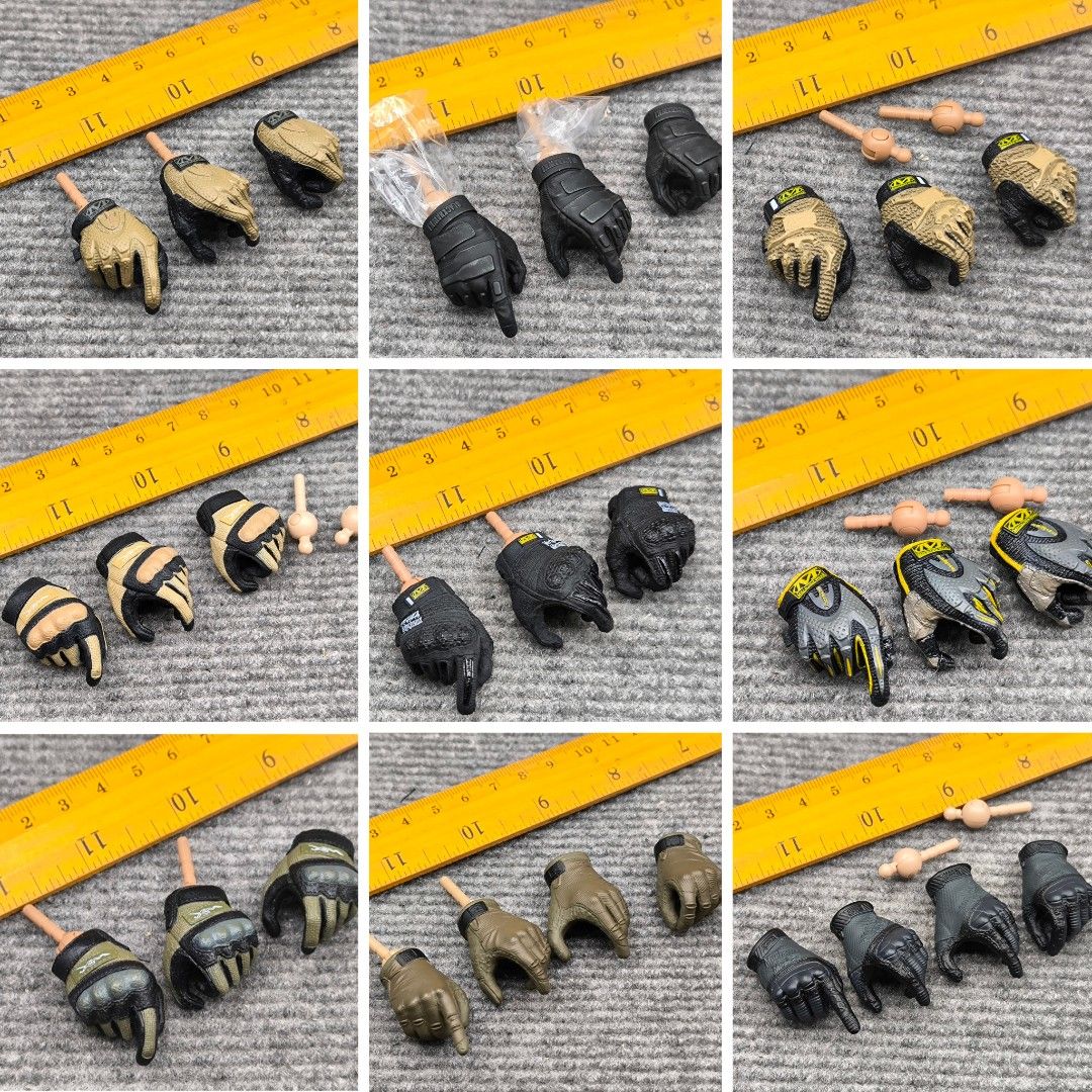 1/6 scale Toys Glove Hand with pegs, Hobbies & Toys, Toys & Games on ...
