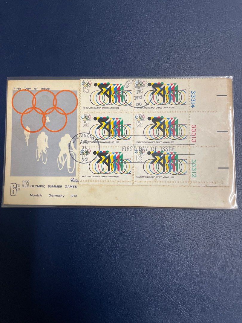 1972 Germany Munich Olympic Summer Games Stamps - First Day of Issue ...