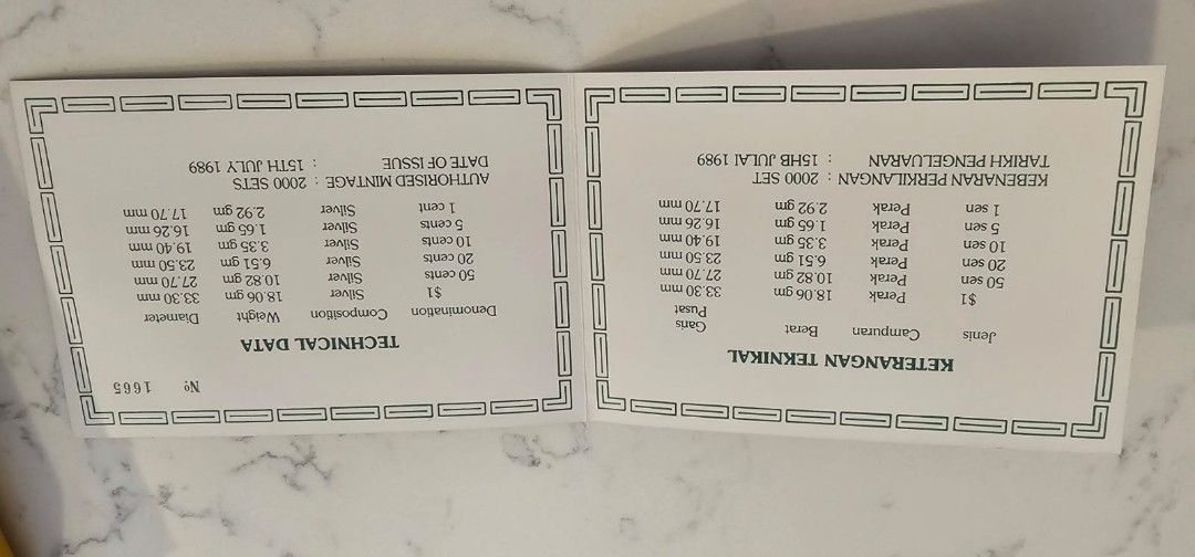 1989 Singapore Proof Coin Set, Hobbies & Toys, Memorabilia ...