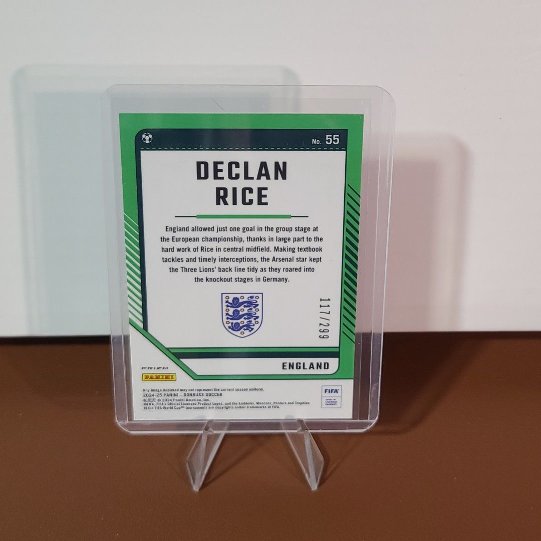 24/25 Panini Donruss - England - Declan Rice /299, Hobbies & Toys, Toys ...