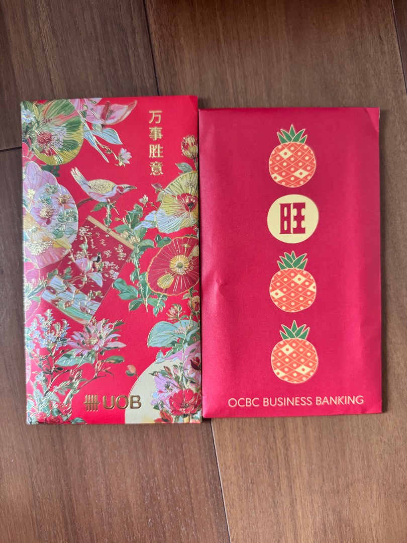 (3 sets for $1) 2025 UOB and 2025 OCBC Business Banking Red packets ...