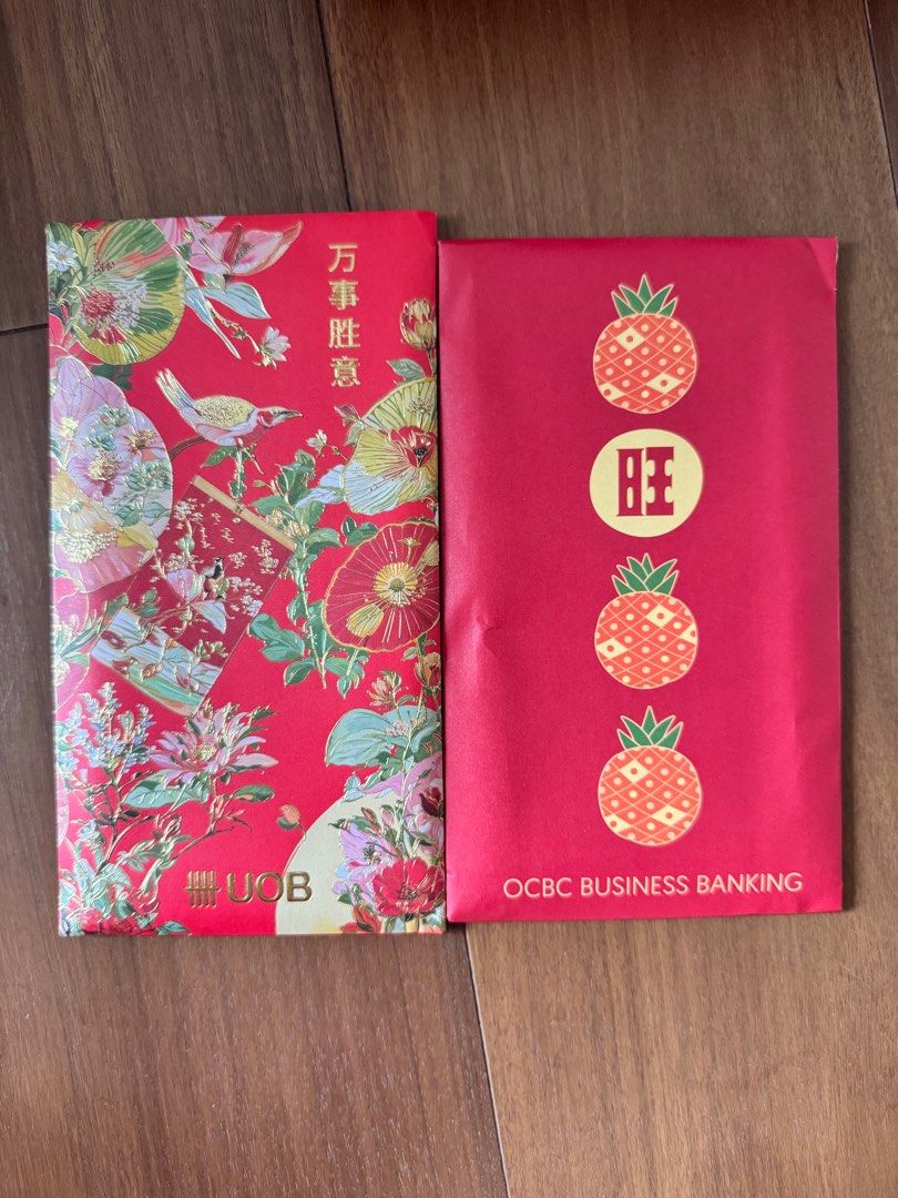 (2 sets for $1) 2025 UOB and 2025 OCBC Business Banking Red packets ...