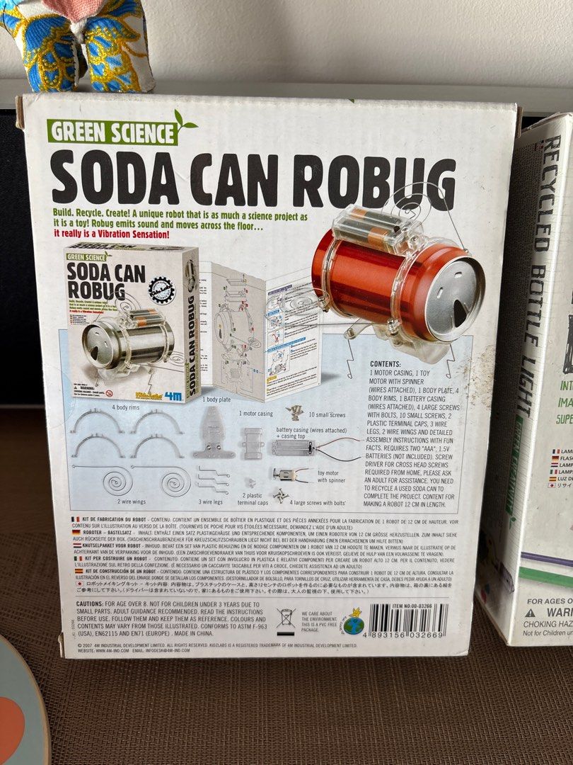 4M Green Science & Creativity Kits - Soda Can Robug & Recycled Bottle ...