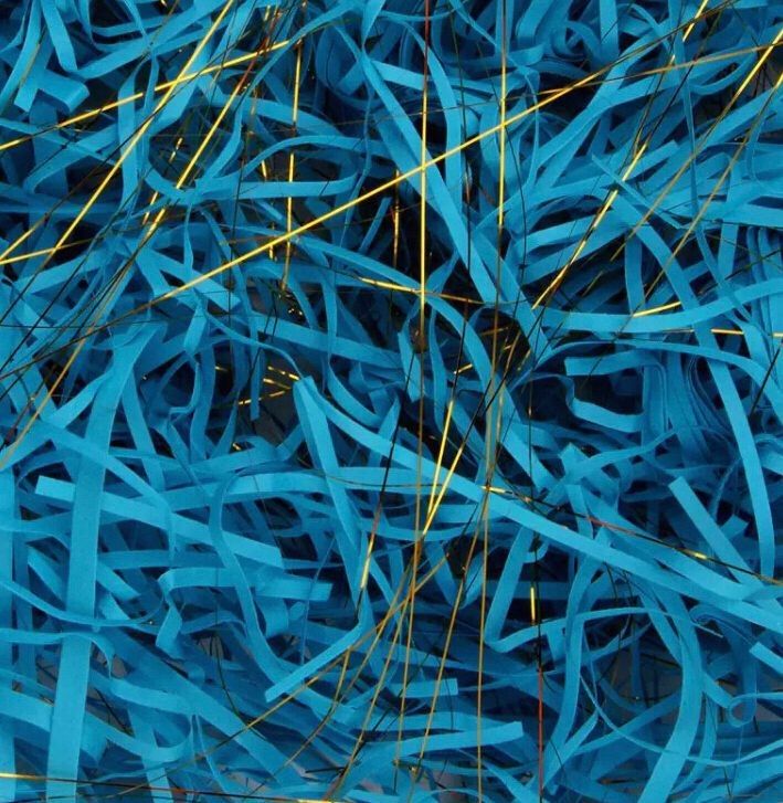 50g raffia shredded paper/ raffia crinkle cut with golden sparkly ...