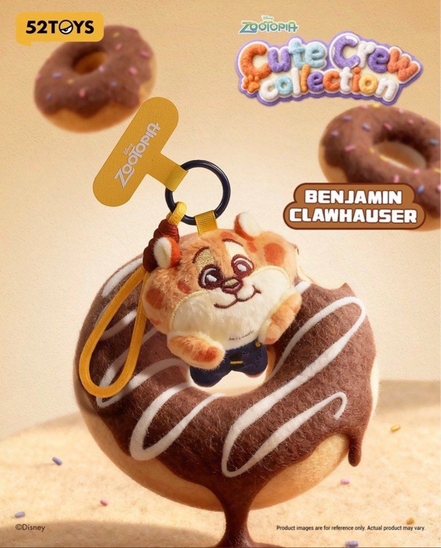 52TOYS Zootopia Cute Crew Collection Keychain -Benjamin Clawhauser ...