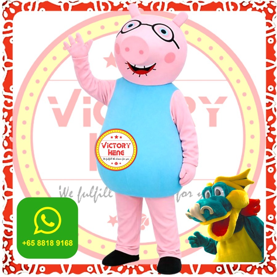 🐷 Daddy Pig Mascot Costume, Hobbies & Toys, Occasions & Party Supplies ...