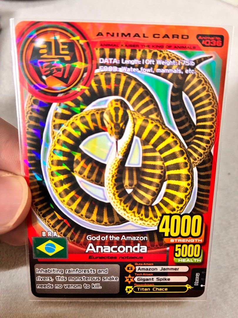 Newest Animal Kaiser + V2 Anaconda Trading Card, Hobbies & Toys, Toys ...