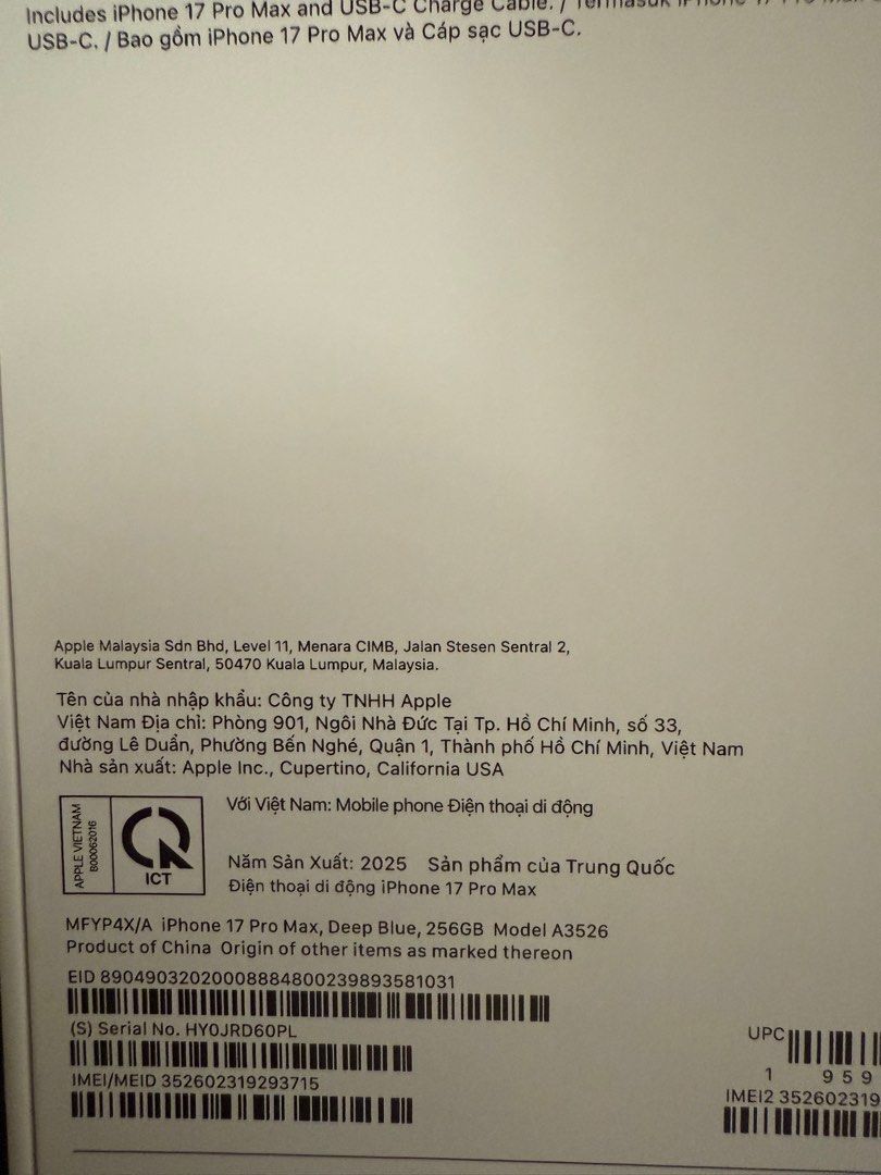 iPhone 17 Pro Max 256GB Deep Blue, Mobile Phones & Gadgets, Mobile ...