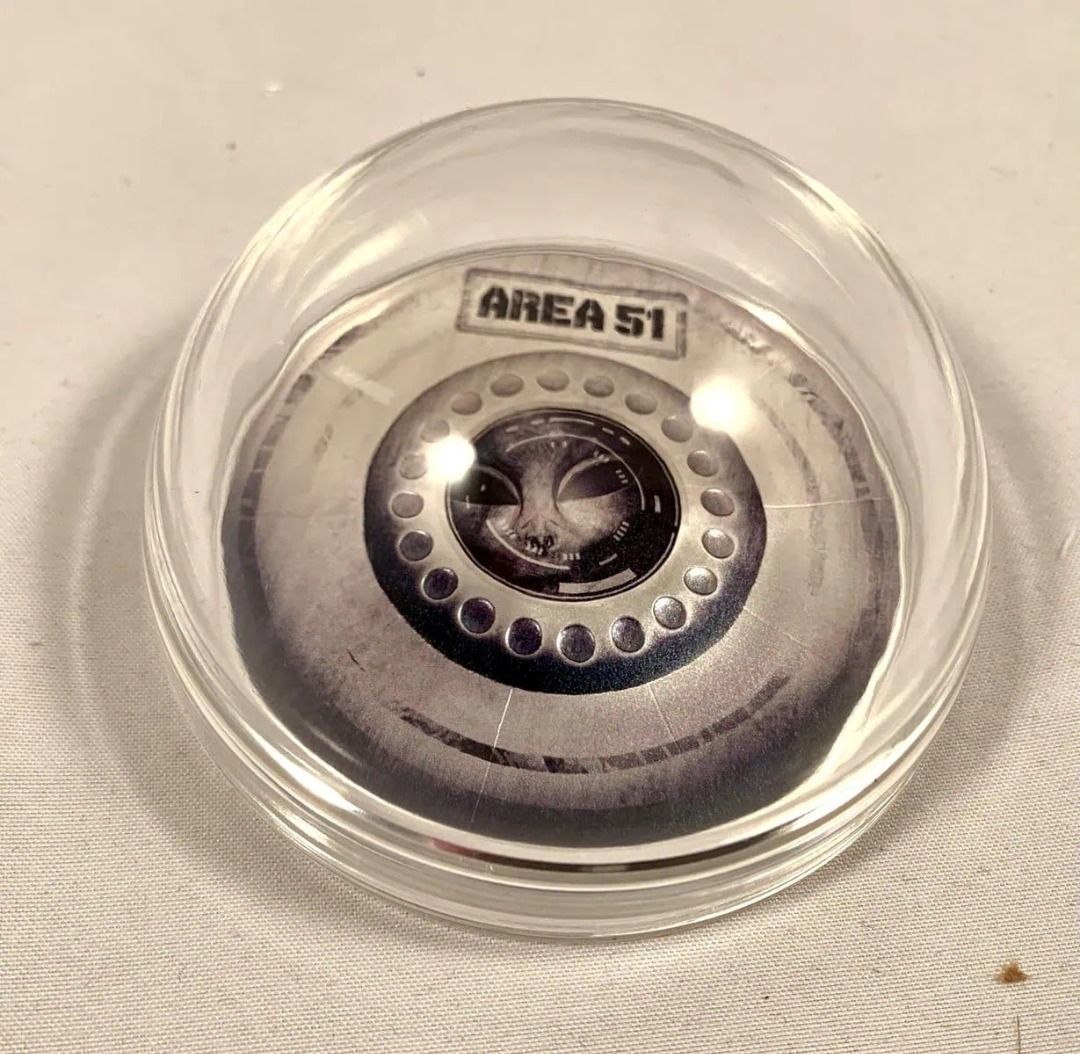 AREA 51 UFO Alien Great Conspiracies 2 Oz Silver Coin 10$ Palau 2020 ...