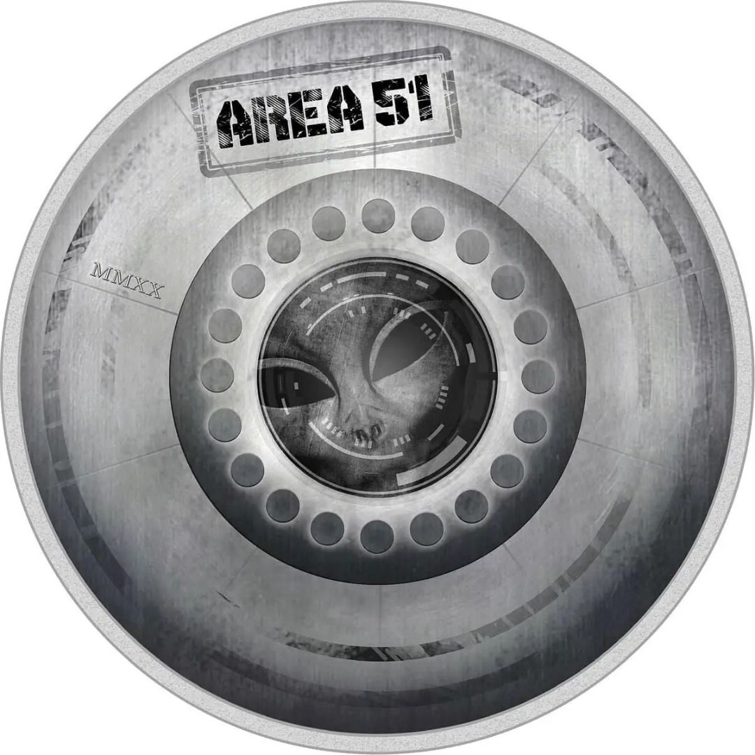 AREA 51 UFO Alien Great Conspiracies 2 Oz Silver Coin 10$ Palau 2020 ...