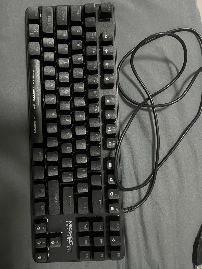 Armaggeddon MKA-2C Pro Psychraven Blue Switch 87 Keys Mechanical Gaming ...