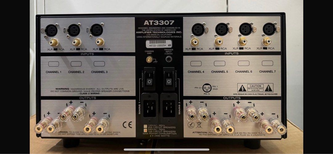 ATI 3307 330 watts per channel X 7 CPU Controlled Pure Balanced Class ...