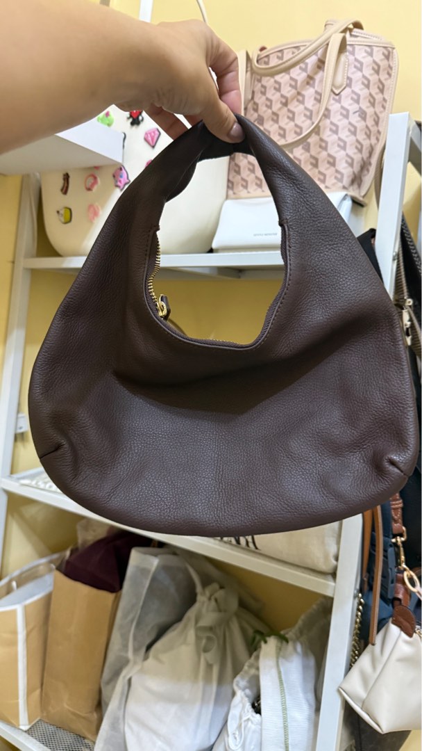 Big Bag Theory Brown Leather Hobo Bag, Women's Fashion, Bags & Wallets ...