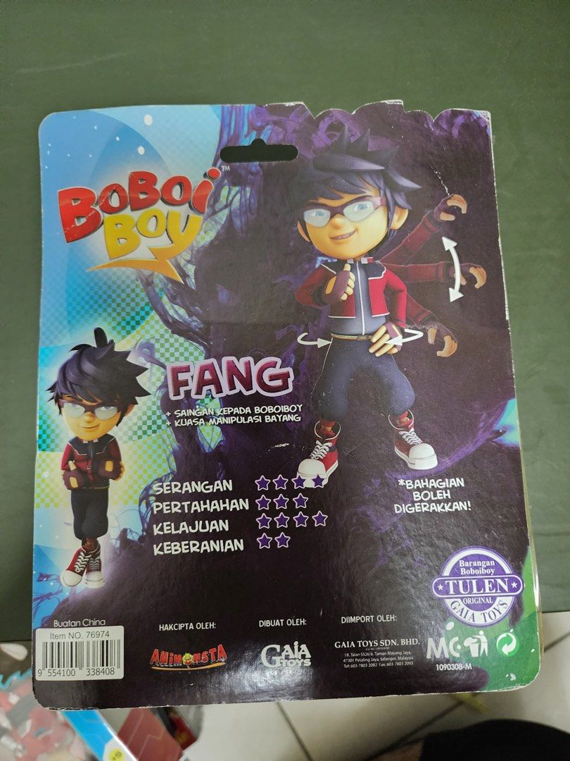 Boboiboy Fang Action Figure, Hobbies & Toys, Toys & Games on Carousell