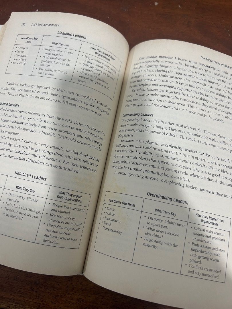 Book: Just Enough Anxiety by Robert H. Rosen (Business), Hobbies & Toys ...