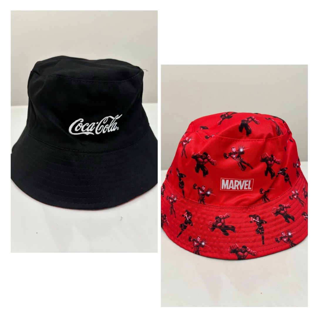 Brand New Coca-Cola x Marvel Reversible Bucket Hat, Men's Fashion ...