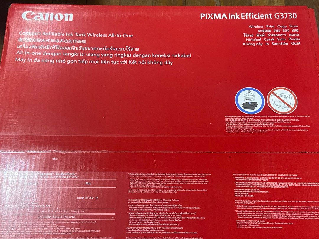 Canon PIXMA G3730 Printer, Computers & Tech, Printers, Scanners ...