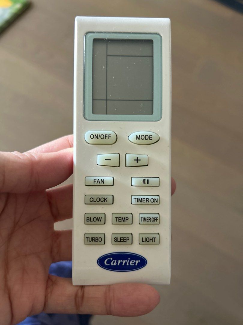 Carrier Air Conditioner Remote Control, 家庭電器, 冷氣機及暖風機 - Carousell