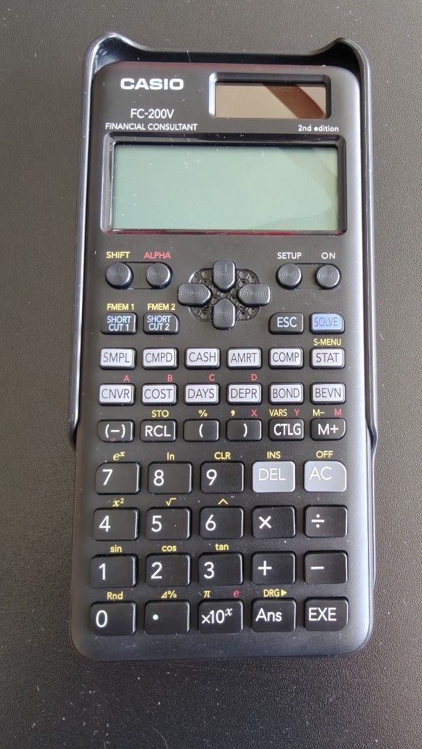 Casio FC-200V Financial Consultant Calculator, Computers & Tech, Office & Business Technology on ...