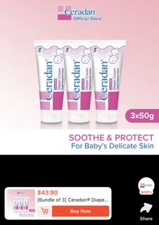 Ceradan Diaper Cream - 10g x 4, Babies & Kids, Bathing & Changing ...