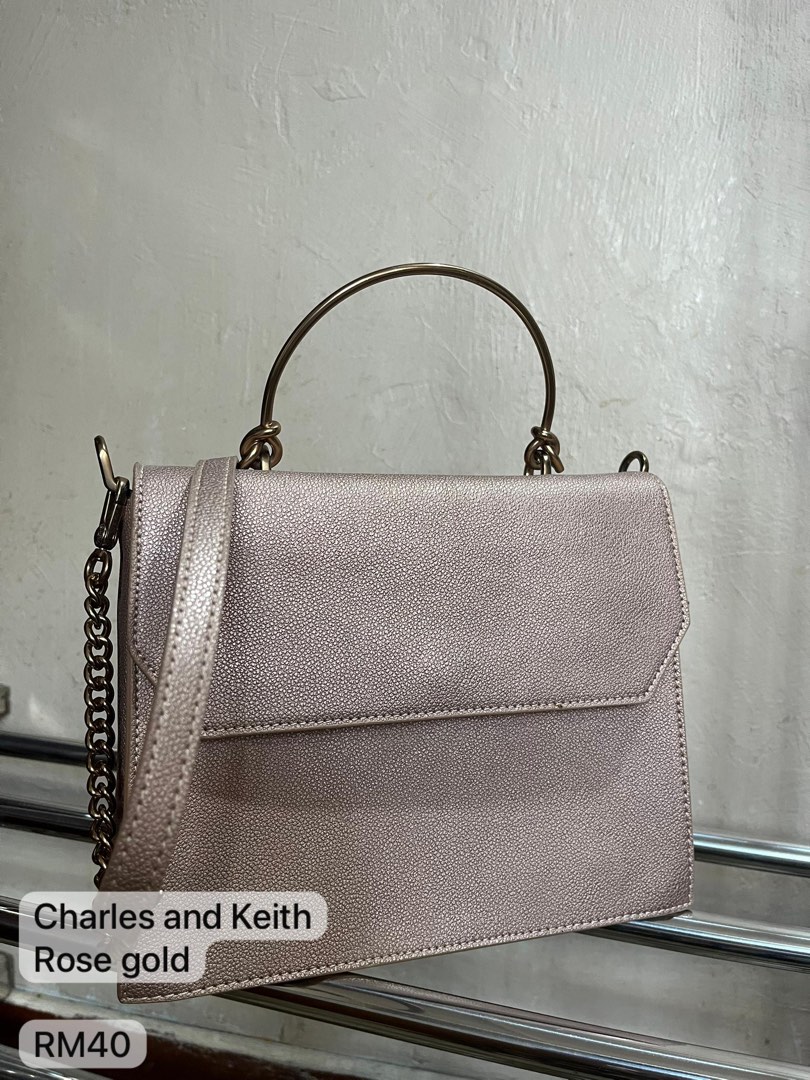 Charles & Keith Metal Top Handle Evening Bag, Women's Fashion, Bags ...