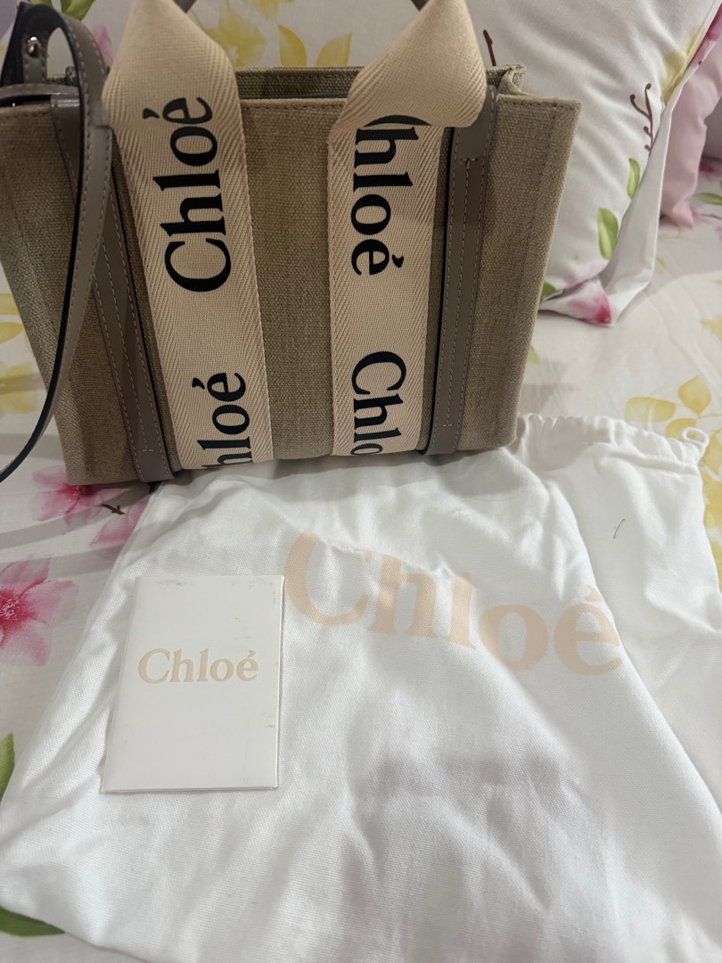 Chloe Woody Small Tote Bag, Luxury, Bags & Wallets on Carousell