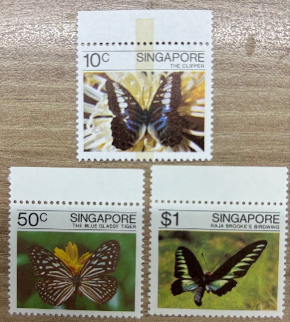 Clearing at 30% Below Face Value: Singapore 1982 Butterflies Stamps Set ...