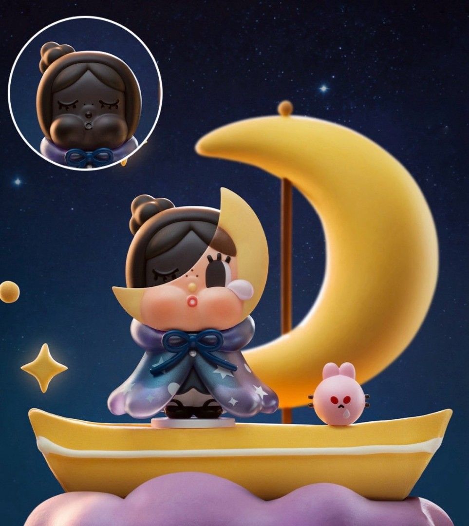 Crybaby : Crying To The Moon : POPMART : The Half Moon, Hobbies & Toys ...