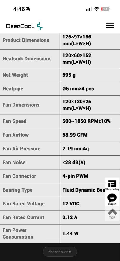DeepCool AK400 digital WH CPU Cooler - White, Computers & Tech, Parts ...