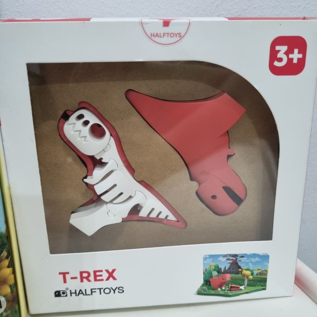 dinosaur magnetic 3D puzzle toys Half Toys Stego, T-Rex, Baby Diplo ...