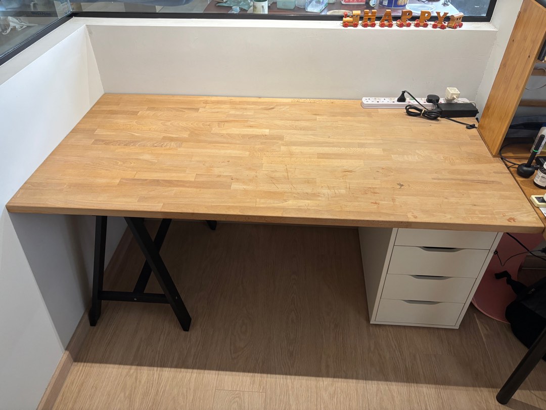 Rare Gerton Ikea Study Table (Solid Wood), Furniture & Home Living, Furniture, Tables & Sets on ...