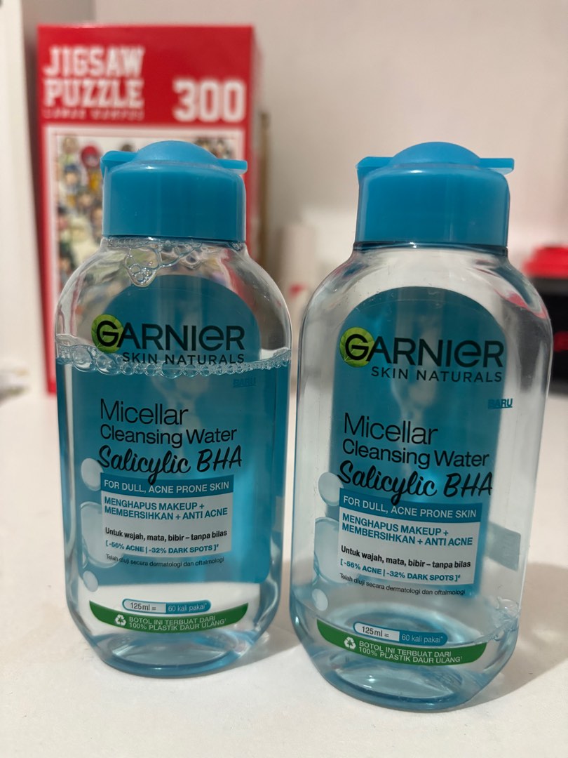 DUA BOTOL GARNIER SALICYLIC ACID MICELLAR WATER, Beauty & Personal Care ...