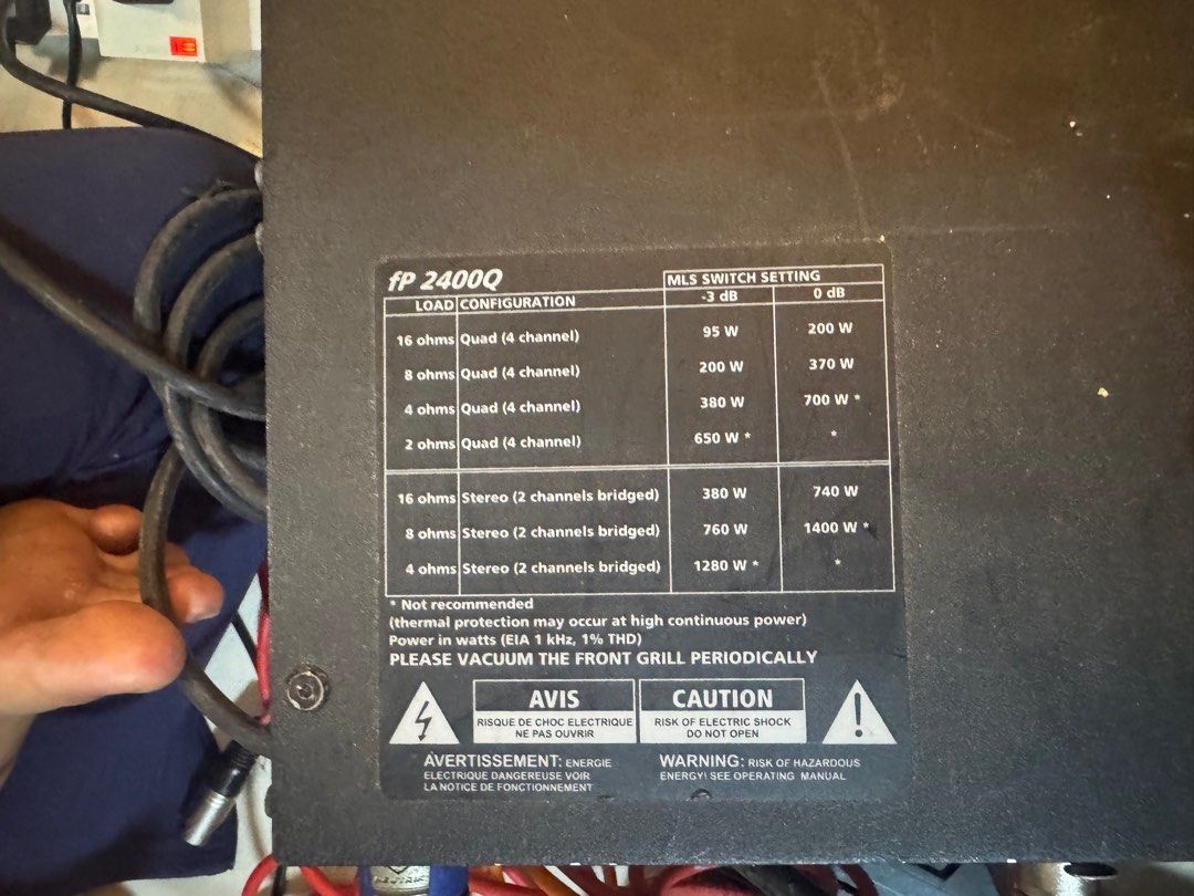 FP 2400Q Power Amplifier, Audio, Soundbars, Speakers & Amplifiers on ...