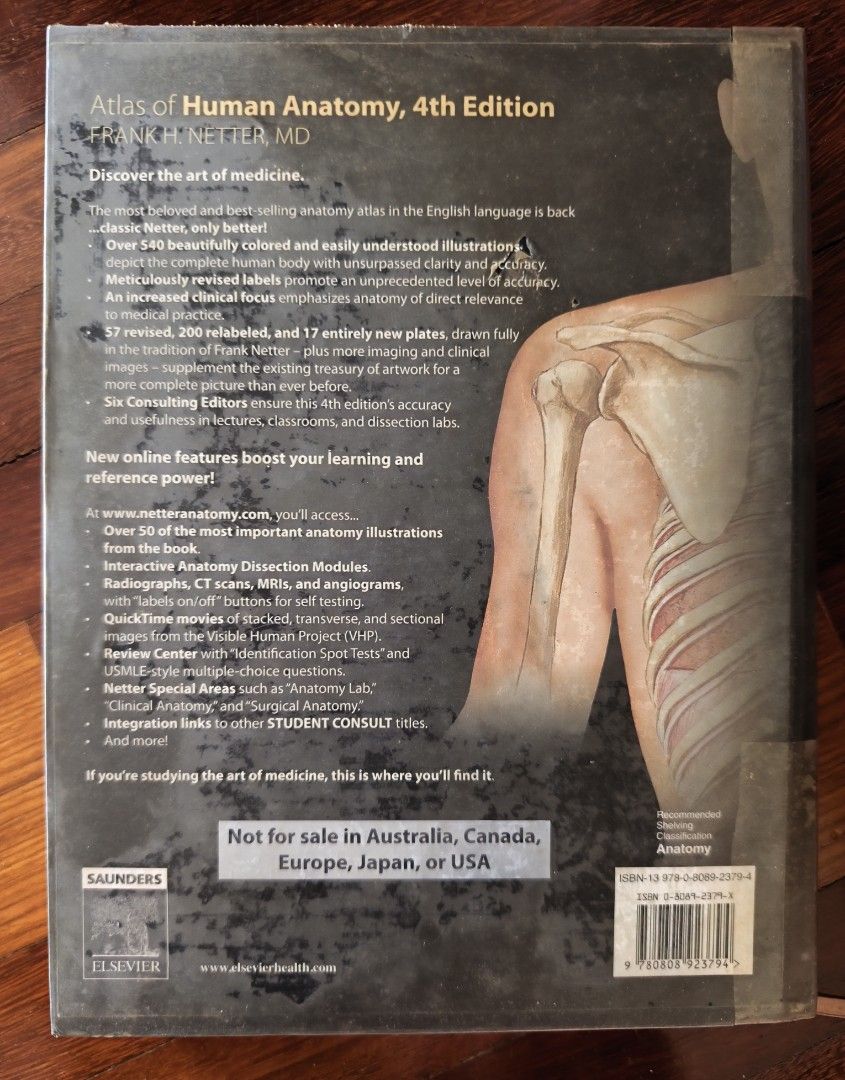 Frank H. Netter Atlas of Human Anatomy 4th Edition, Hobbies & Toys ...