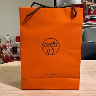 HERMES Orange Paper Bags, Luxury, Bags & Wallets on Carousell
