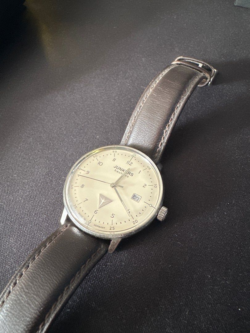 Junkers Bauhaus Watch with Leather Strap, Men's Fashion, Watches ...