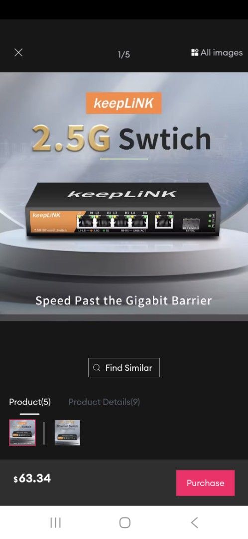 keepLINK 2.5G Ethernet Switch, Computers & Tech, Parts & Accessories ...