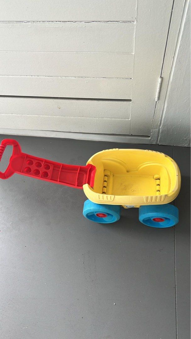 Kids' Pull-Along Wagon - Yellow & Red, Hobbies & Toys, Toys & Games on ...