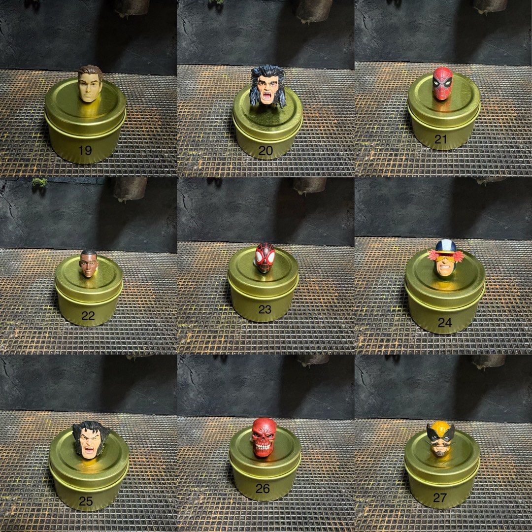 Marvel Legends Custom Action Figure Heads, Hobbies & Toys, Toys & Games ...