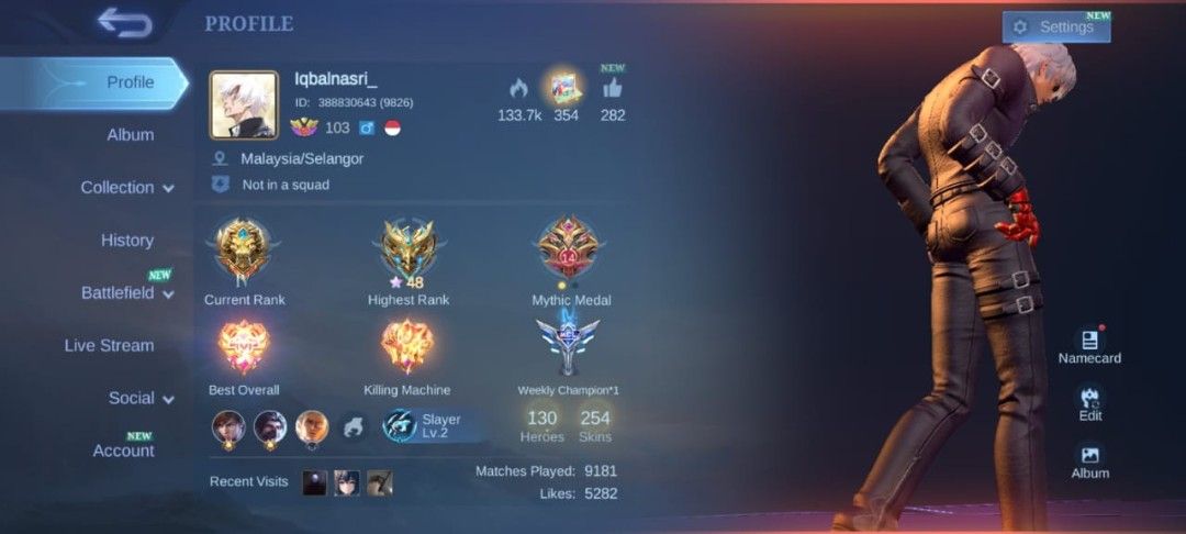 Max Emblem Max Hero!! 🔸 KOF: Gusion🔸 Zodiac: Lancelot, Selena 🔸 Epic ...