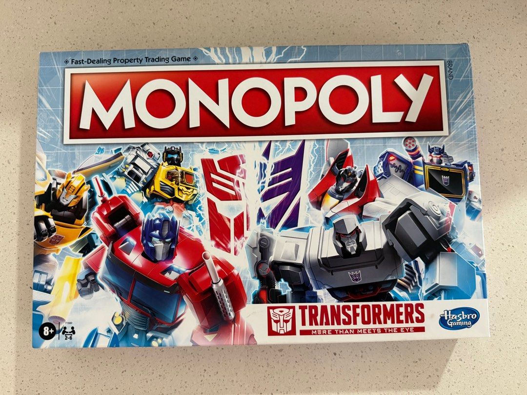 Monopoly Transformers Board Game, Hobbies & Toys, Toys & Games on Carousell