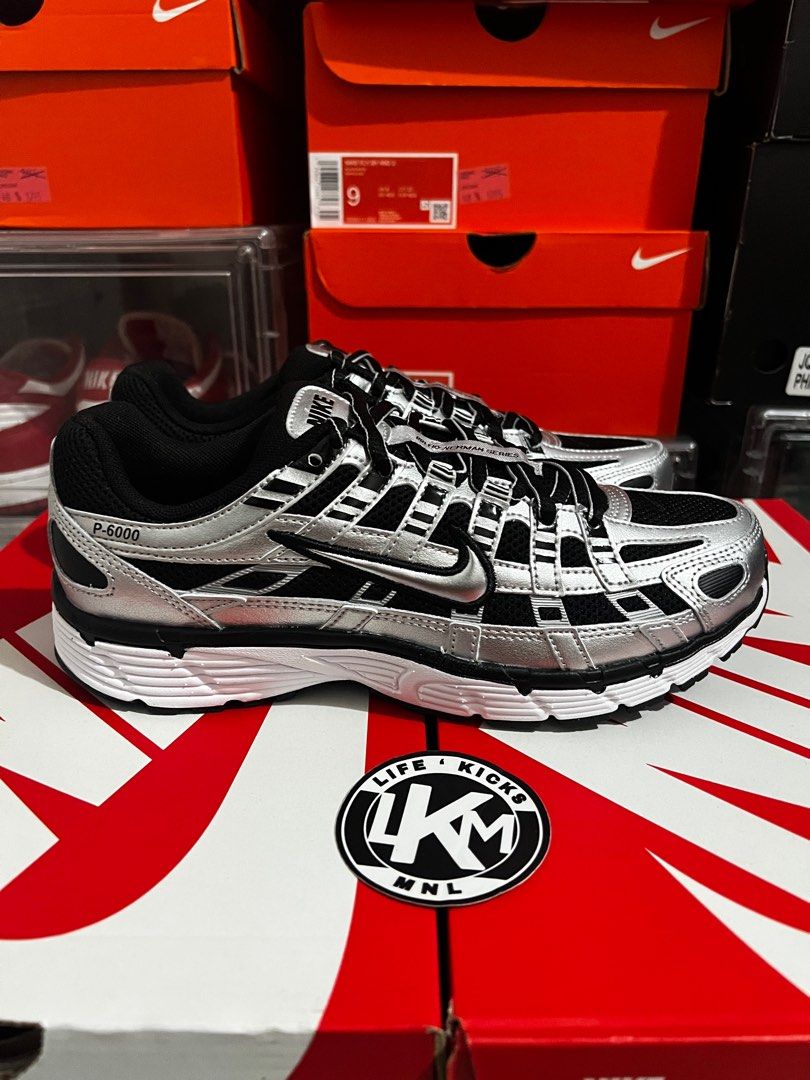 Nike P-6000 Metallic Silver Black, Women's Fashion, Footwear, Sneakers ...
