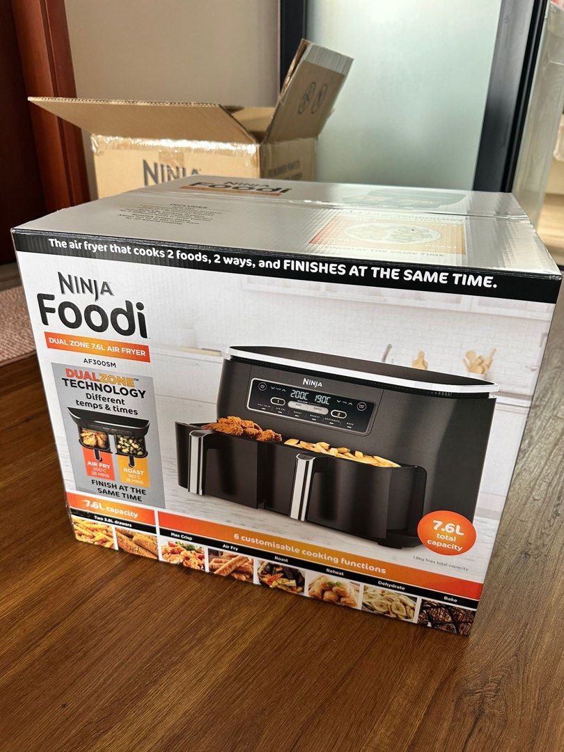 Ninja Foodi Dual Zone 7.6L Air Fryer AF300SM, TV & Home Appliances ...