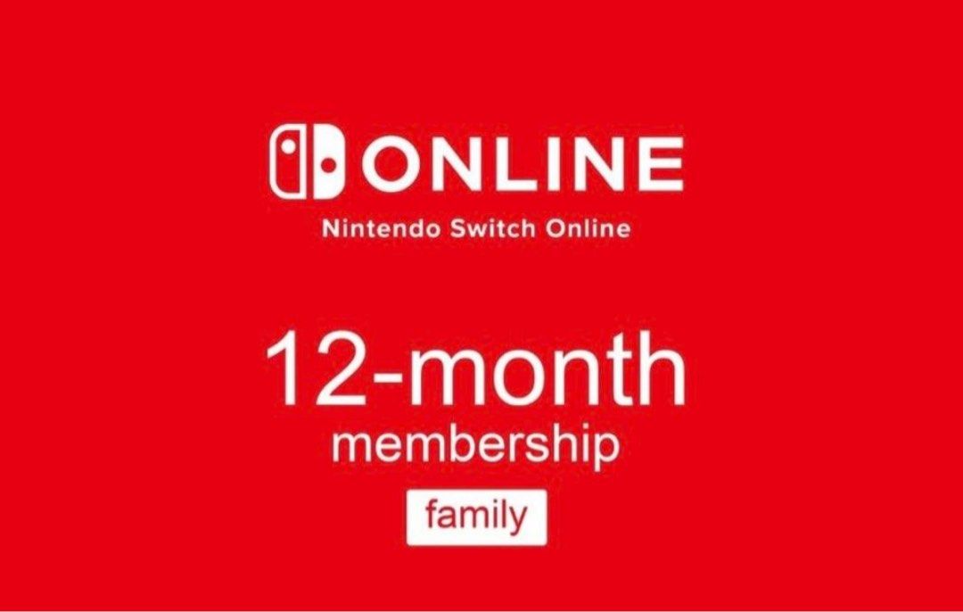 Nintendo Switch Online 12-Month Family Membership, Video Gaming, Video ...