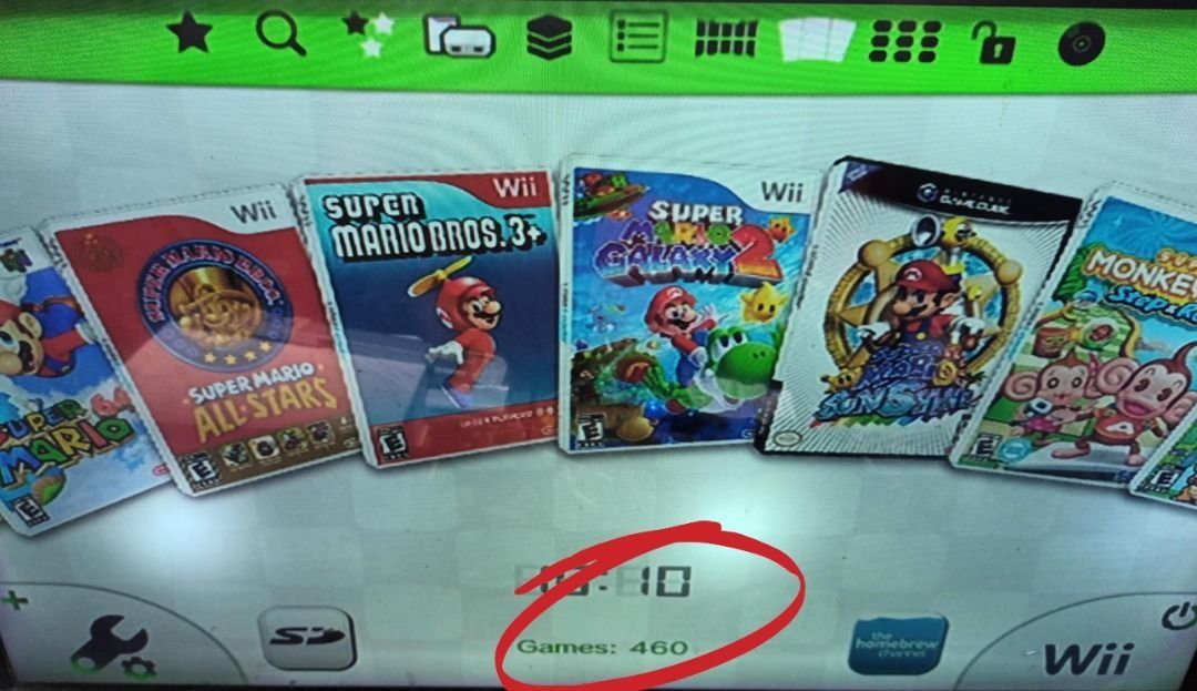 Nintendo wii Set Softmod 500GB, 450 Games Installed (With Additional ...