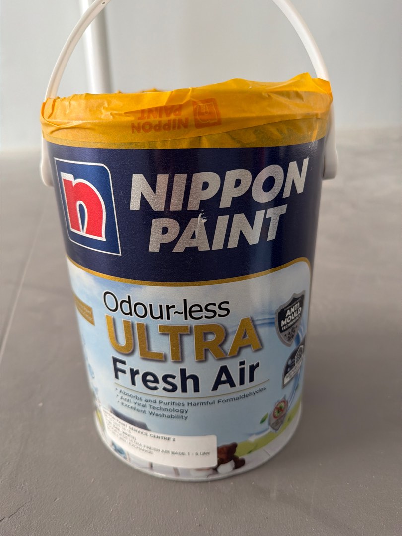 Nippon Paint Odour-less Ultra Fresh Air (Sail White 1199), Furniture ...