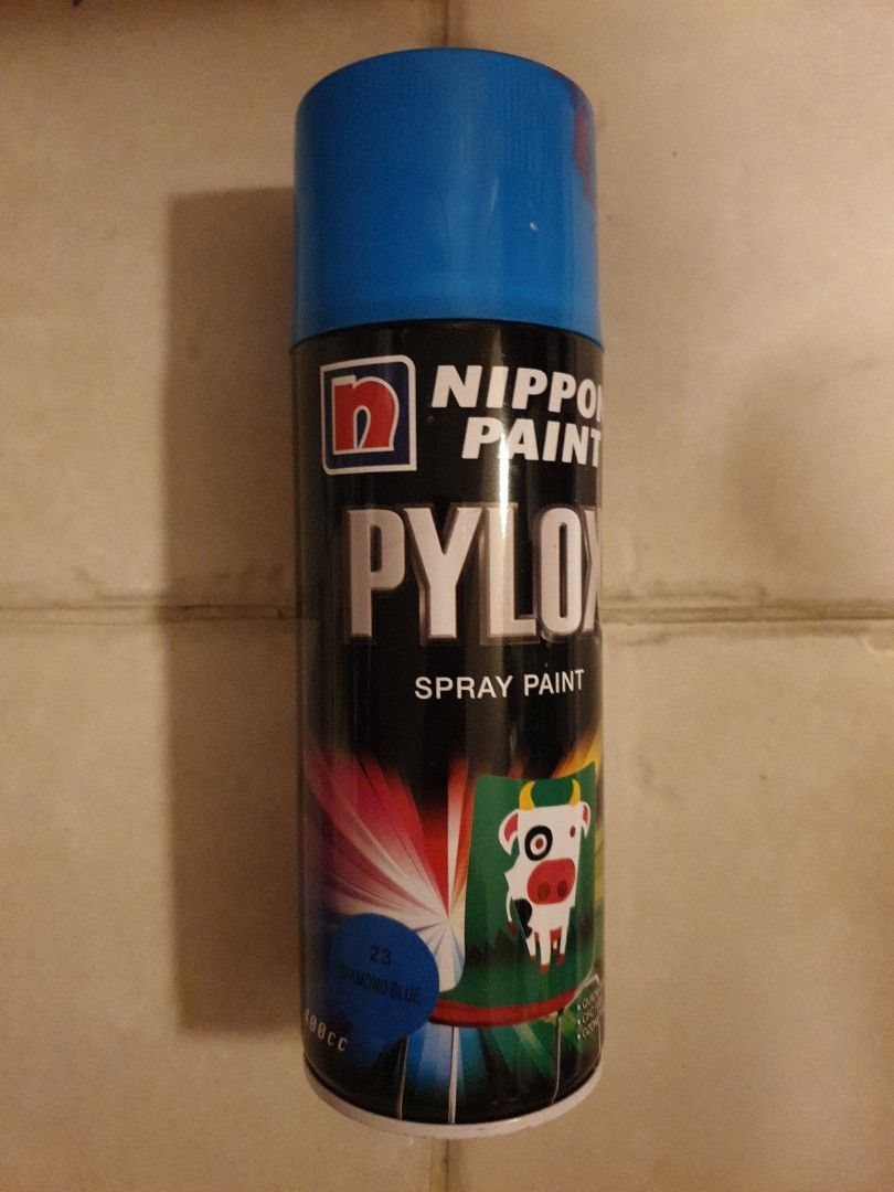 Nippon Paint Pylon Spray Paint - Blue, Furniture & Home Living, Home ...