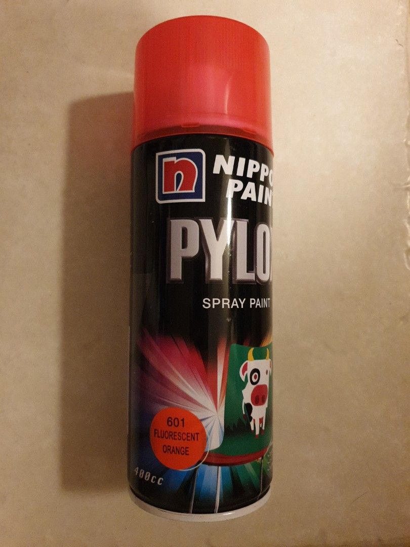 Nippon Paint Pylox Fluorescent Orange Spray Paint, Hobbies & Toys ...