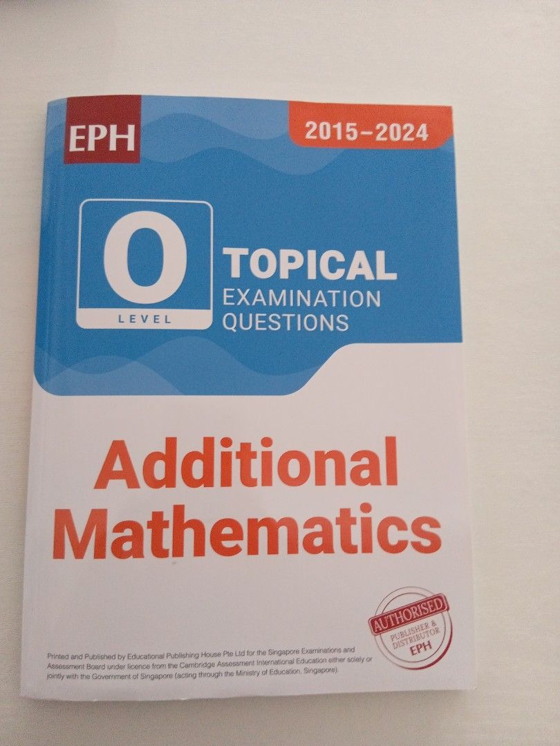 O Level Additional Mathematics Topical Examination Questions, Hobbies ...